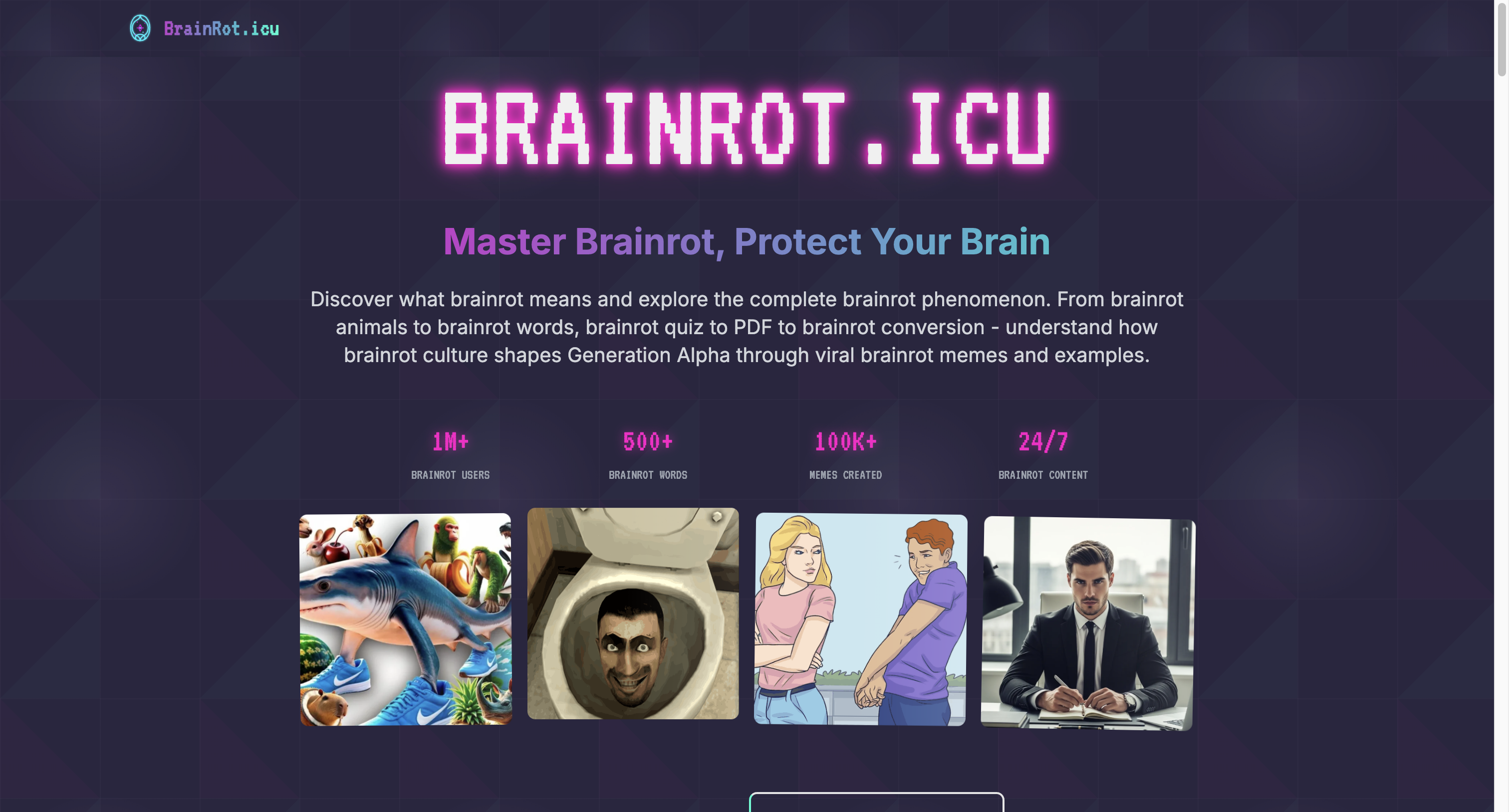 Brainrot Generator - AI Text, Meme & Character Creator Tools